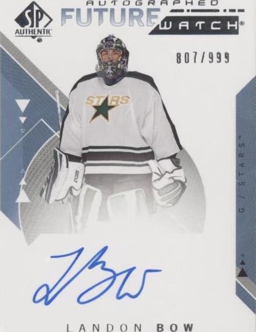 2018-19 SP Authentic - Autographed Future Watch Landon Bow #156 /999 ...