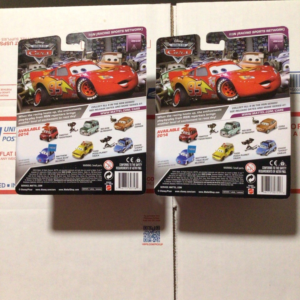 DISNEY CARS CHUCK "CHOKE" CABLES RSN DELUXE & Nelson BLINDSPOT- 4/8 ...