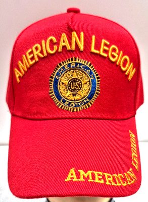 AMERICAN LEGION MILITARY CAP AMERICAN LEGION HAT RED WITH INSIGNIA | eBay