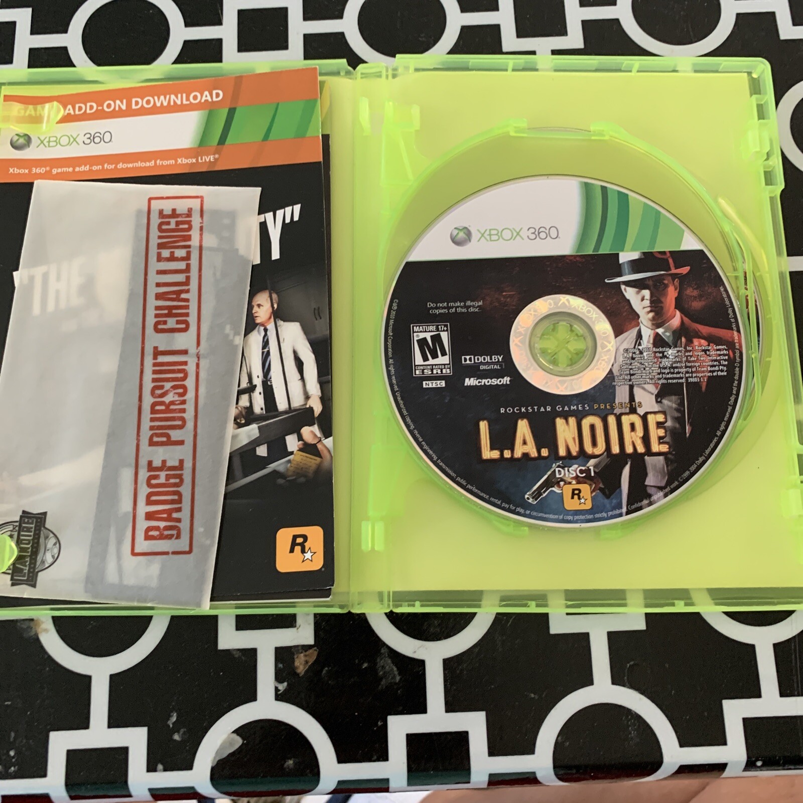 L.A. Noire (Microsoft Xbox 360, 2011) 3-Disc Game Rockstar CIB COMPLETE ...
