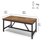 71" Wood Dining Table Rectangular Kitchen Table For 6 People Home ...