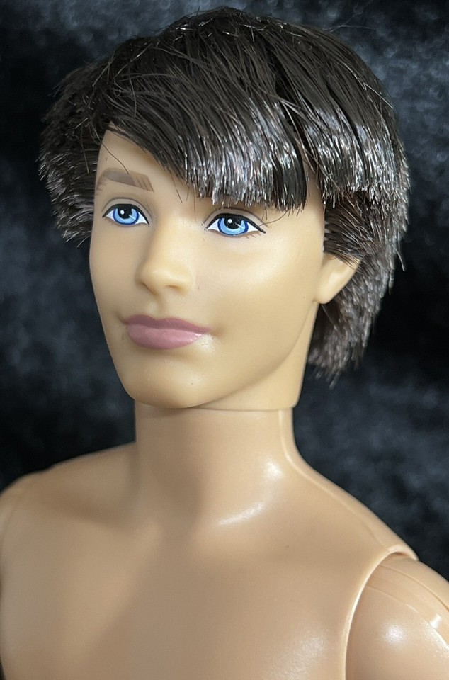 Ryan-Brunette/Blue eyes-Ken Barbie doll- Mattel barbie-arms bend-Nude ...