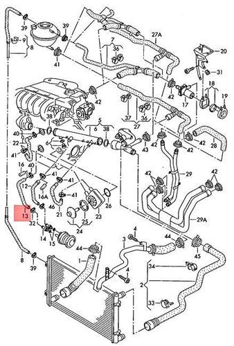 Genuine VW Touareg 7LA Coolant Hose Feed 7L0121058 | eBay