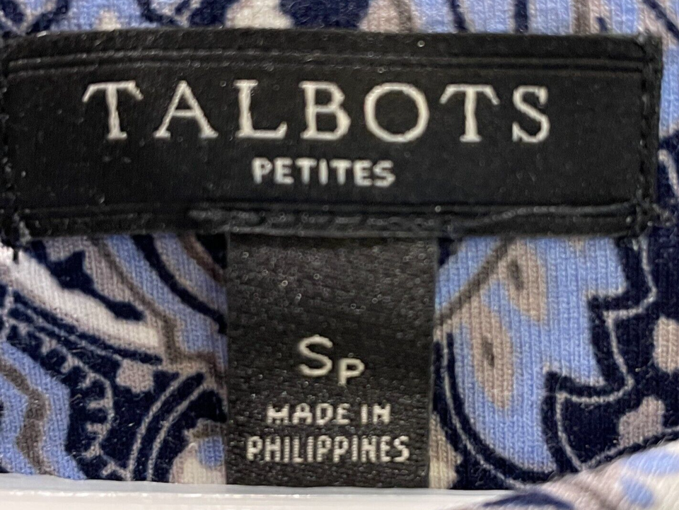 NWOT Talbots Faux Wrap Dress, Paisley, Windsor Blue-Wht, Rayon, Sz ...