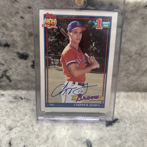 [CHASE-PACK ] 1991 TOPPS - #333 CHIPPER JONES ROOKIE ON CARD AUTO ...