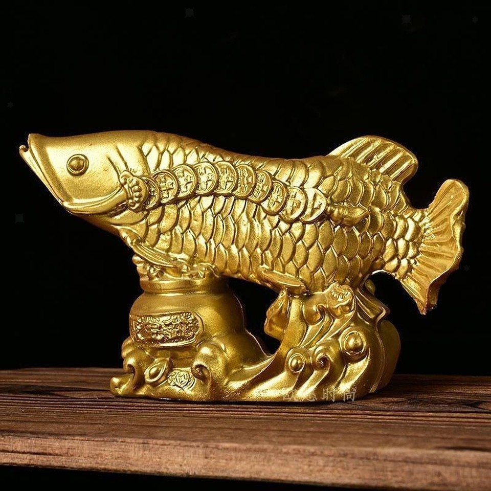 Feng Shui Fish Statue Sturdy Desktop Ornament for Bedroom Entrance ...
