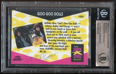George Tutuska #180 signed autograph 1991-92 Pro Set Musicards Goo Goo ...