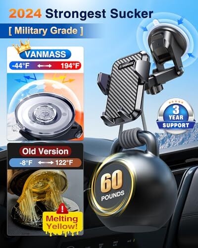 【65+LBS Strongest Suction & Military-Grade 2024 Ultimate Car Phone ...