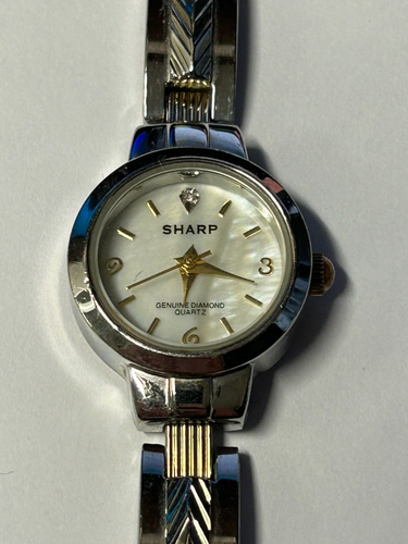 Working Ladies Silver and Gold Sharp Quartz Watch GG | eBay Australia