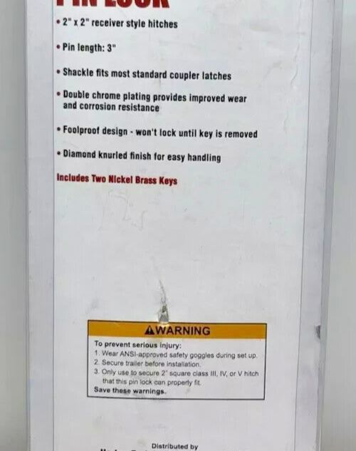 HAUL MASTER LOCKING HITCH PIN KEY LOCK PADLOCK Trailer Coupler 5/8” | eBay