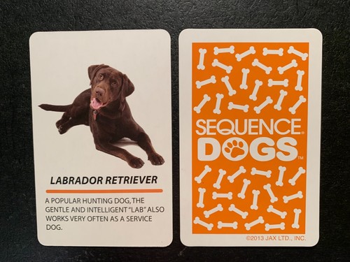 Sequence Dogs LABRADOR RETRIEVER DOG CARD Game Replacement Card JAX ...