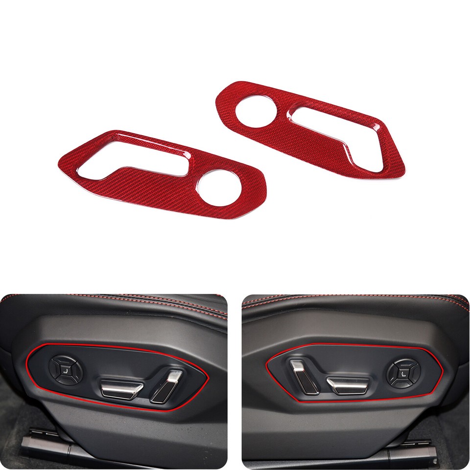 Red Carbon Seat adjustment button panel Cover trim For Lambor*ghini ...