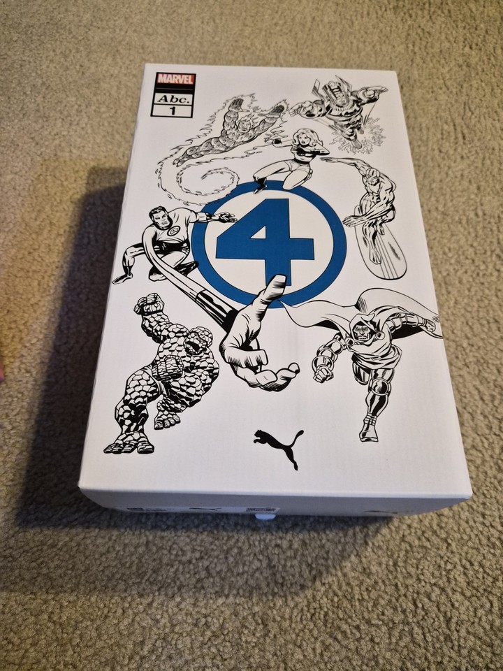 Puma Abc FANTASTIC FOUR Mystery Box INVISIBLE WOMAN Susan Storm Size 8. ...