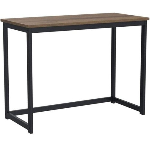 Small Home Office Modern Laptop Computer Desk Table Metal Frame Brown ...