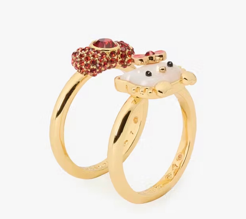 Brand New Authentic Hello Kitty X Kate Spade Ring Set - Size 6 | eBay