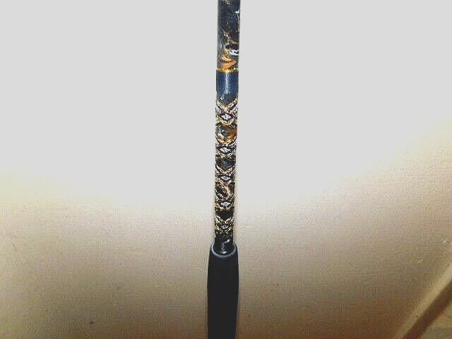 CUSTOM CONVENTIONAL BOAT ROD 7' BLACK SILVER GOLD MARBLE 40- 80 LB ...