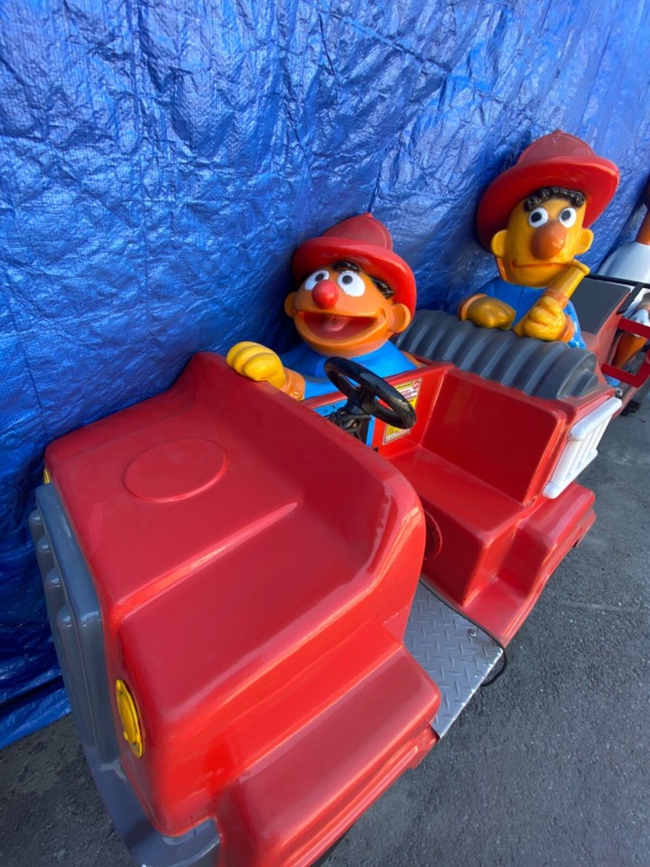 Kiddie Ride - Bert and Ernie Coin Operated Fire Truck | eBay