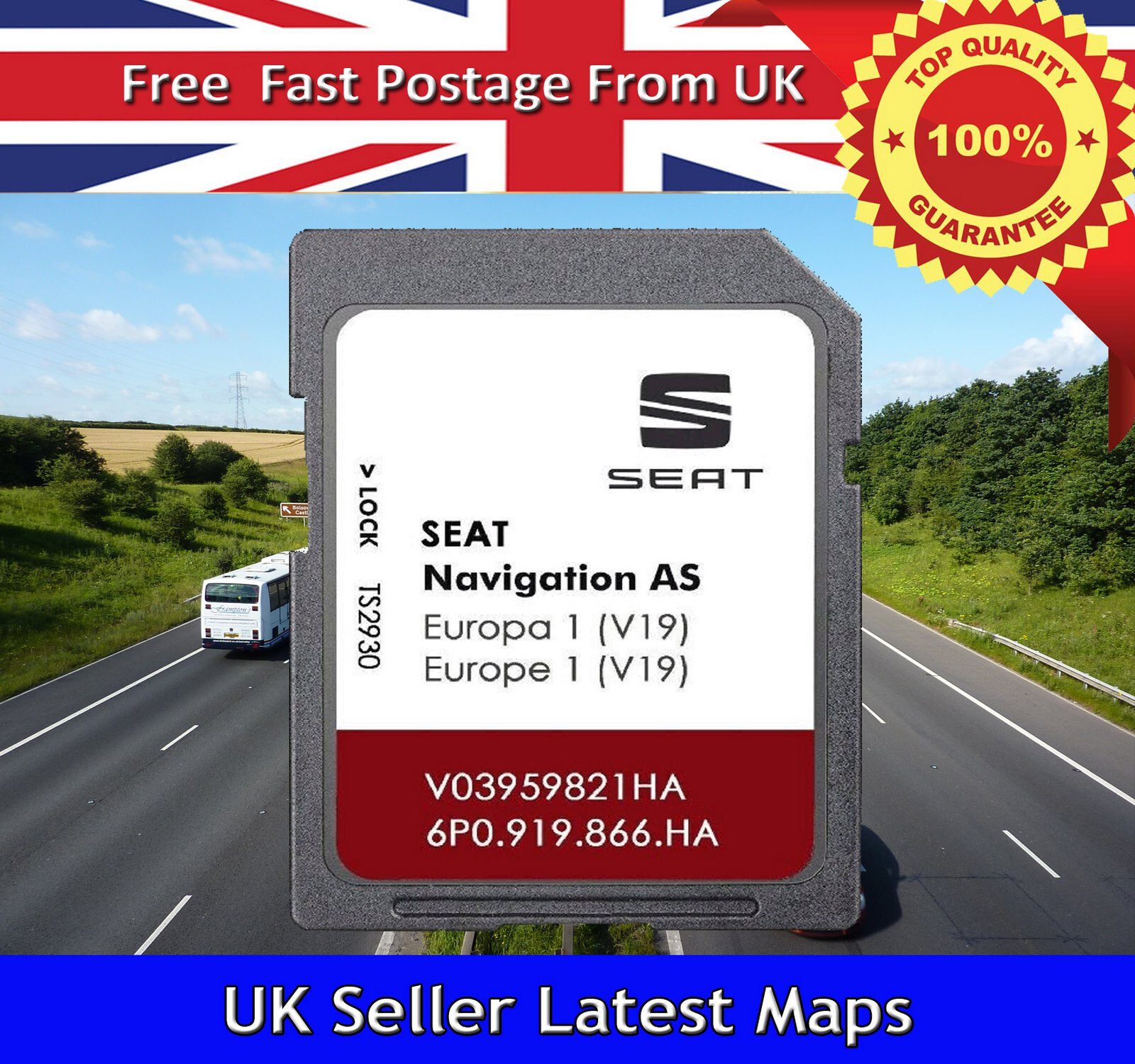 2024-2025 V19 32GB SEAT AS MIB2-GEN2 NAVI SD | Grelly UK