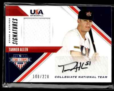 2019 Stars & Stripes Tanner Allen Auto 1Clr Relic /228 USA #3 | eBay