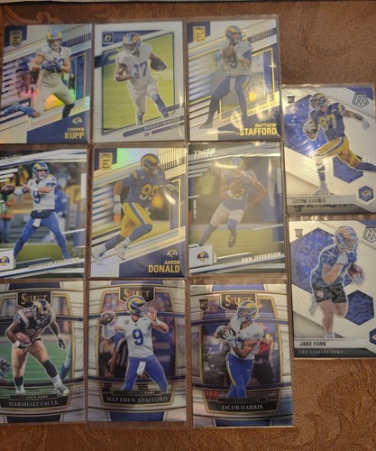 Panini Football Lot of 11 LA Rams Cards (Optic Elite Mosaic and Select ...