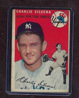 1954 Topps Baseball #96 Charlie Silvera, New York Yankees, VG-EX! | eBay