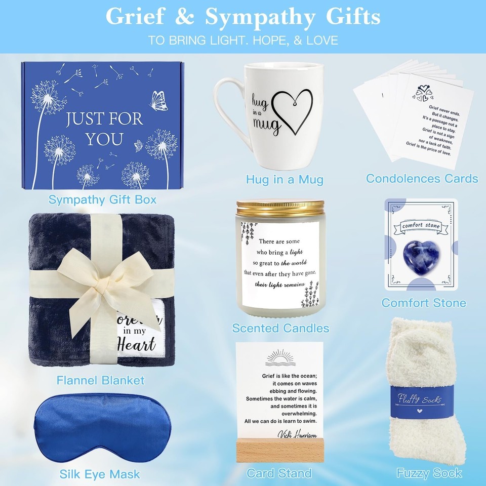 Condolences Gift For Loss, Sympathy Gift Baskets Bereavement Grief Gift ...