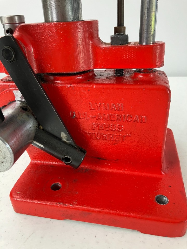Lyman All American Reloading Press Turret 4 Position **With 9mm & 38/ ...