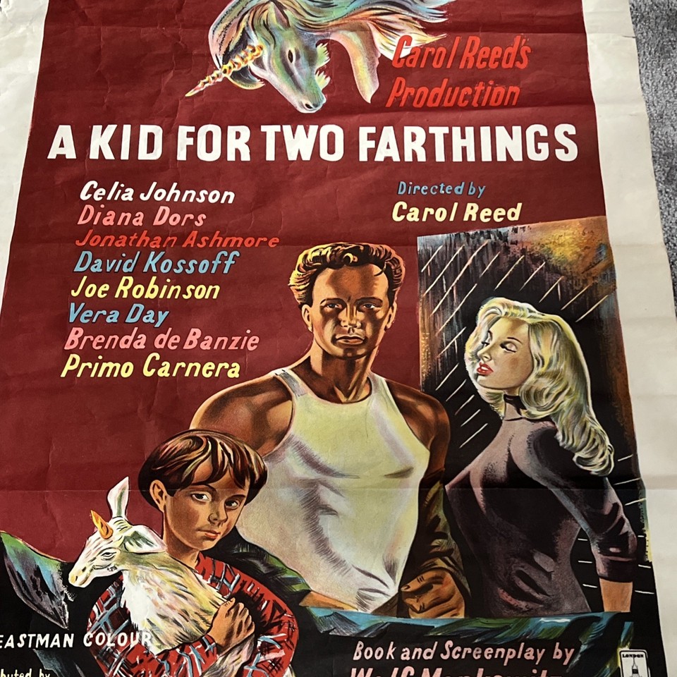 KID FOR TWO FARTHINGS 1955 Diana Dors, Celia Johnson UK 1 SHEET POSTER ...