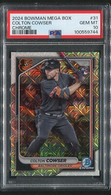 2024 Bowman Chrome Mega Box Colton Cowser RC #31 Orioles PSA 10 | eBay