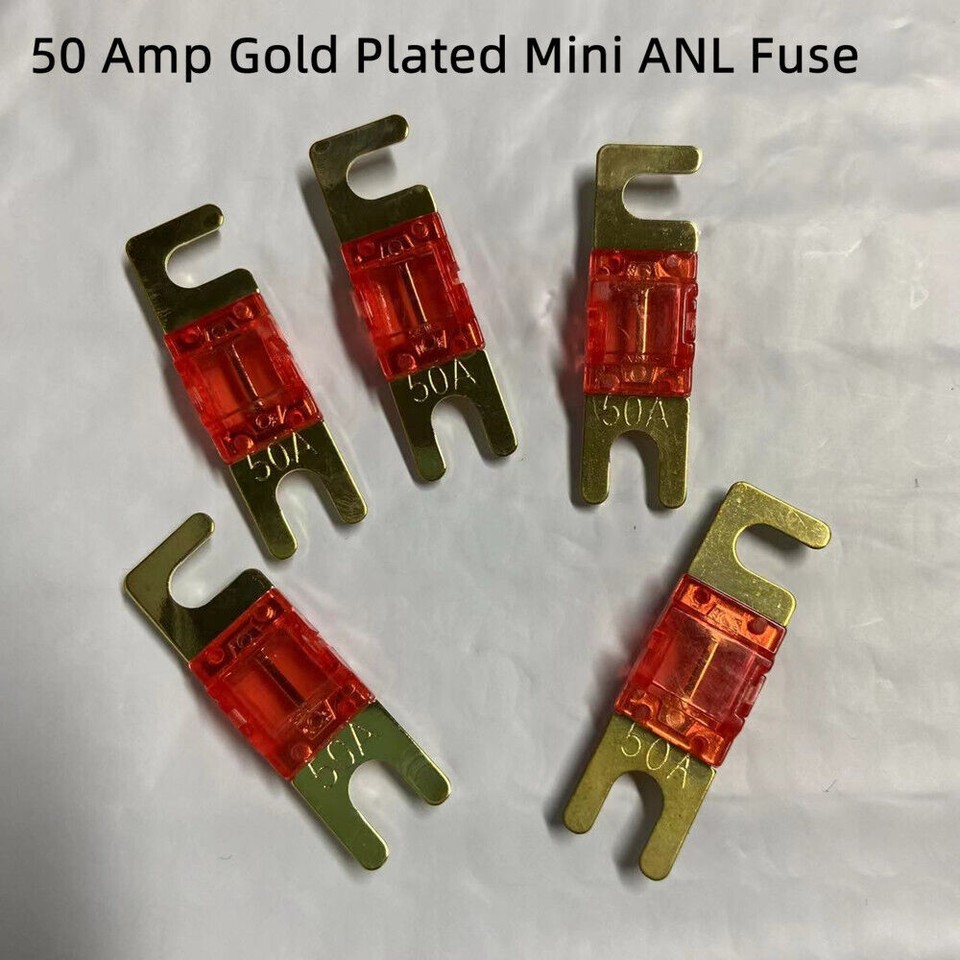 10 Pack 50 Amp Mini ANL Fuse Gold for Car Audio Auto Marine Audio | eBay