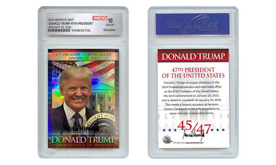 DONALD TRUMP 47th President of the United States Card Rainbow Foil ...