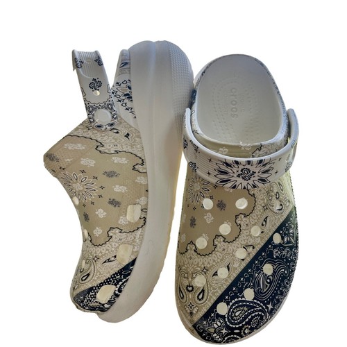 Crocs Classic Crush Bandana Clog Paisley Unisex Slip On Heightened ...