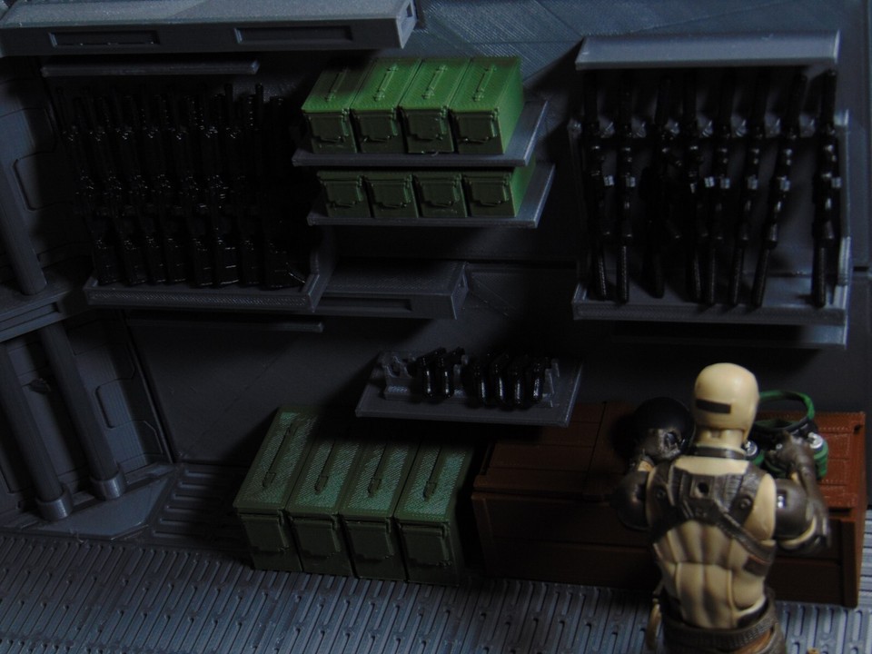 Custom 1:12 Armory War Room Diorama Background Prop Display for 6" GI ...