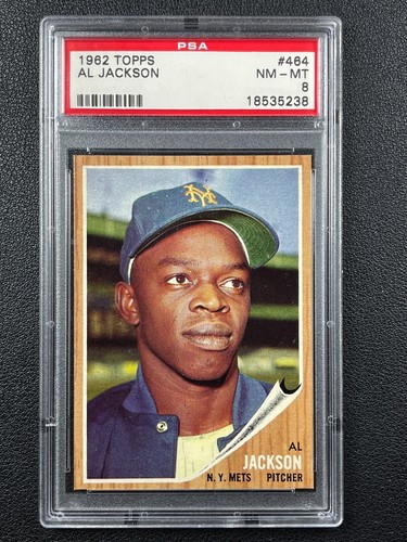 AL JACKSON PSA 8 1962 TOPPS BASEBALL #464 METS 5238 | eBay