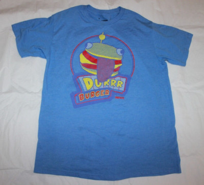 Fortnight Durr Burger Sign Light Blue Tee Shirt YOUTH Size 2X | eBay