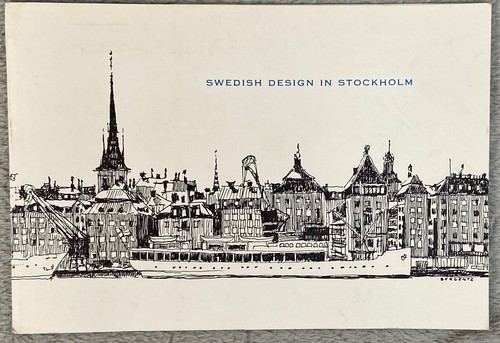 Vintage Swedish Desing in Stockholm Folding Postcard With Map of ...