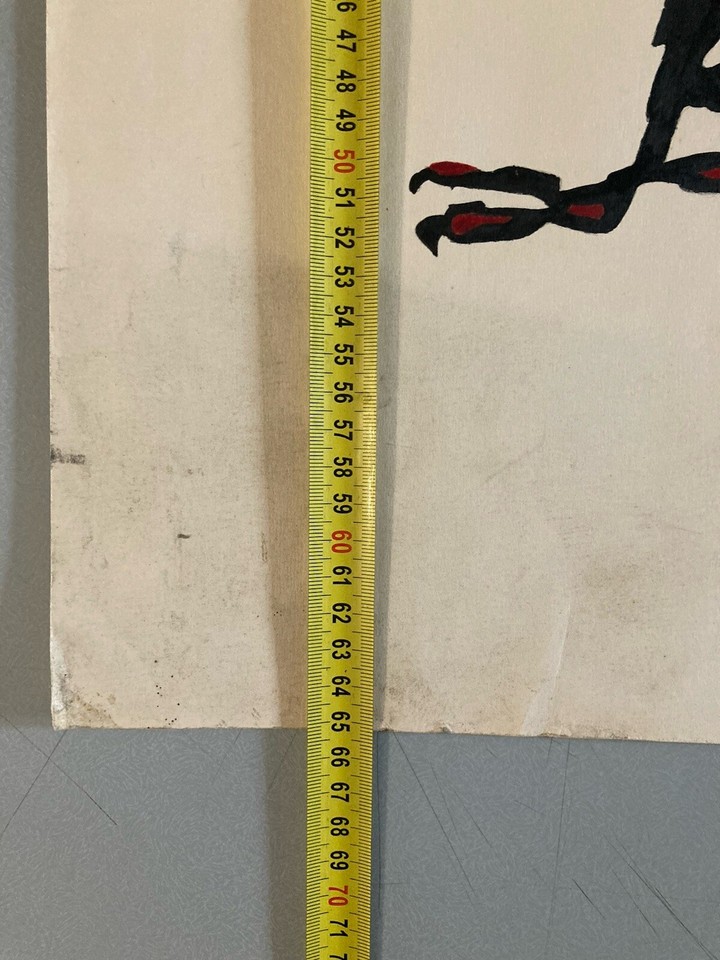 Beautiful Drawing 1970 Rooster Hen Animal Antique Ink Painting to ...