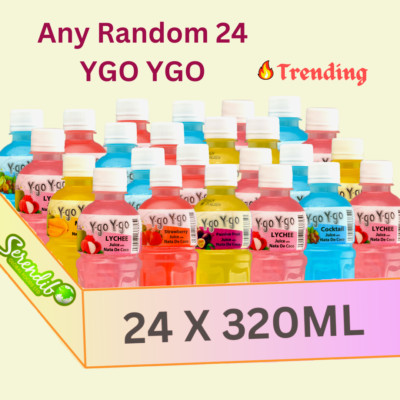 Ygo Ygo Fruit Juice 320ml with Nata De Coco Any Random 24Bottles ...