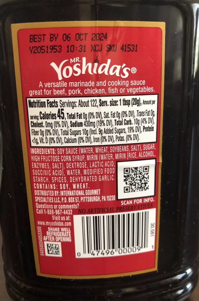 Mr. Yoshida's Original Gourmet Sweet and Savory Marinade and Cooking ...
