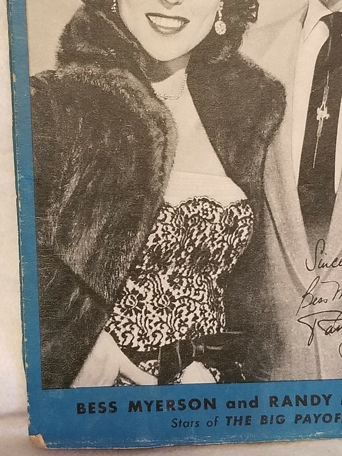 Vintage Advertising Photo Bess Myerson And Randy Merriman The Big ...