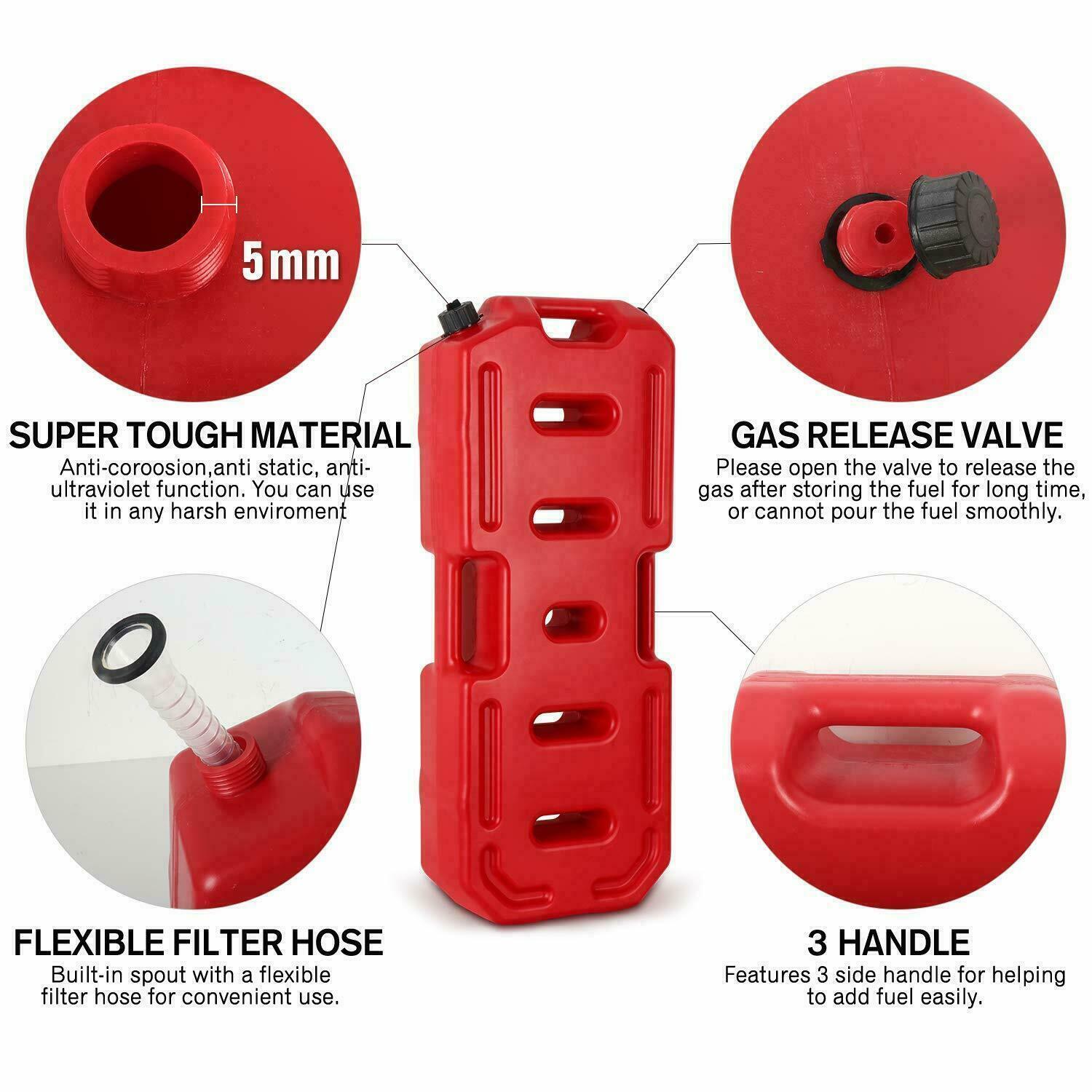 20L 5Gallon Fuel Pack Gas Container Fuel Can for Jeep ATV UTV Polaris ...