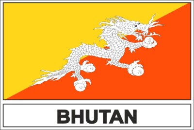 Sticker flag vinyl country BHT bhutan | eBay Australia