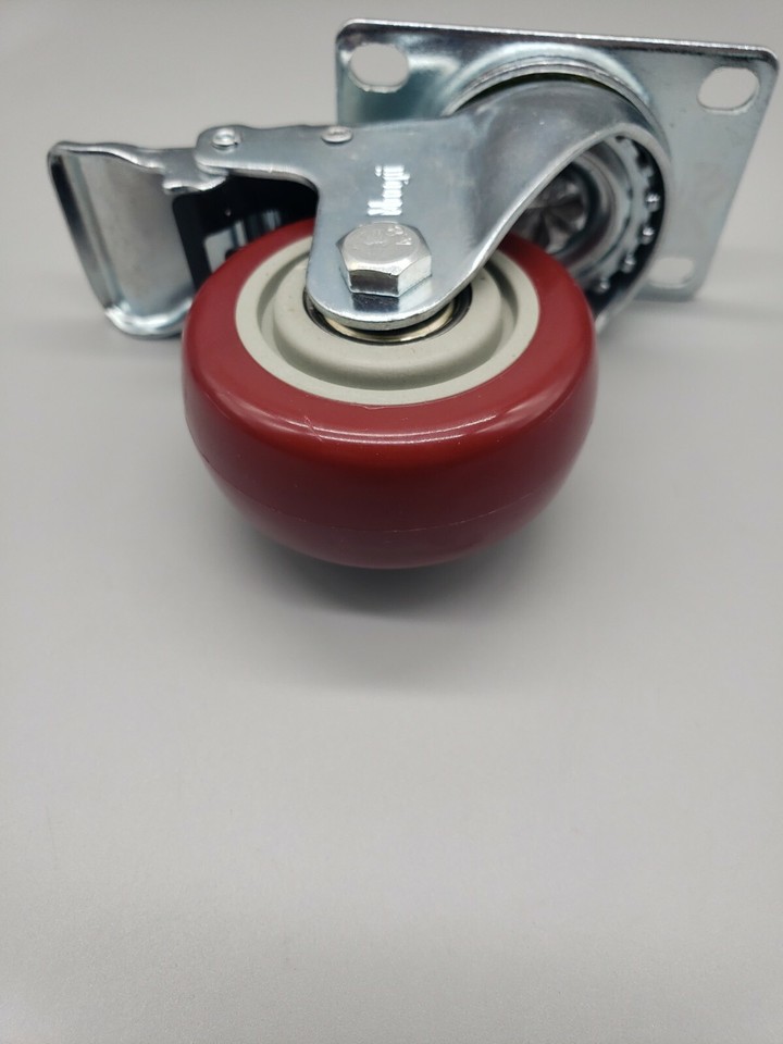 One (1) Moogii 4" Swivel Rubber Caster Wheel with Safety Dual Locking ...