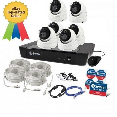 Swann NVR8-8580 4K Ultra HD 2TB with 6 x 5MP 866MSD T'Sensing Dome ...
