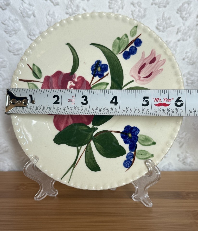 Blue Ridge Southern Pottery 4 Bread Plates 3 Bluebell Bouquet ...