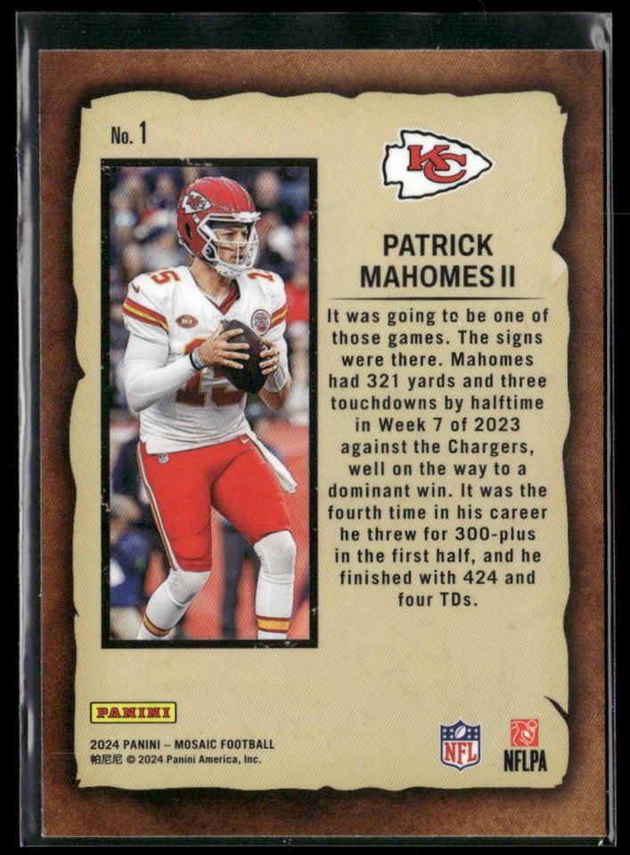 2024 Panini Mosaic #1 Patrick Mahomes II Notoriety | eBay