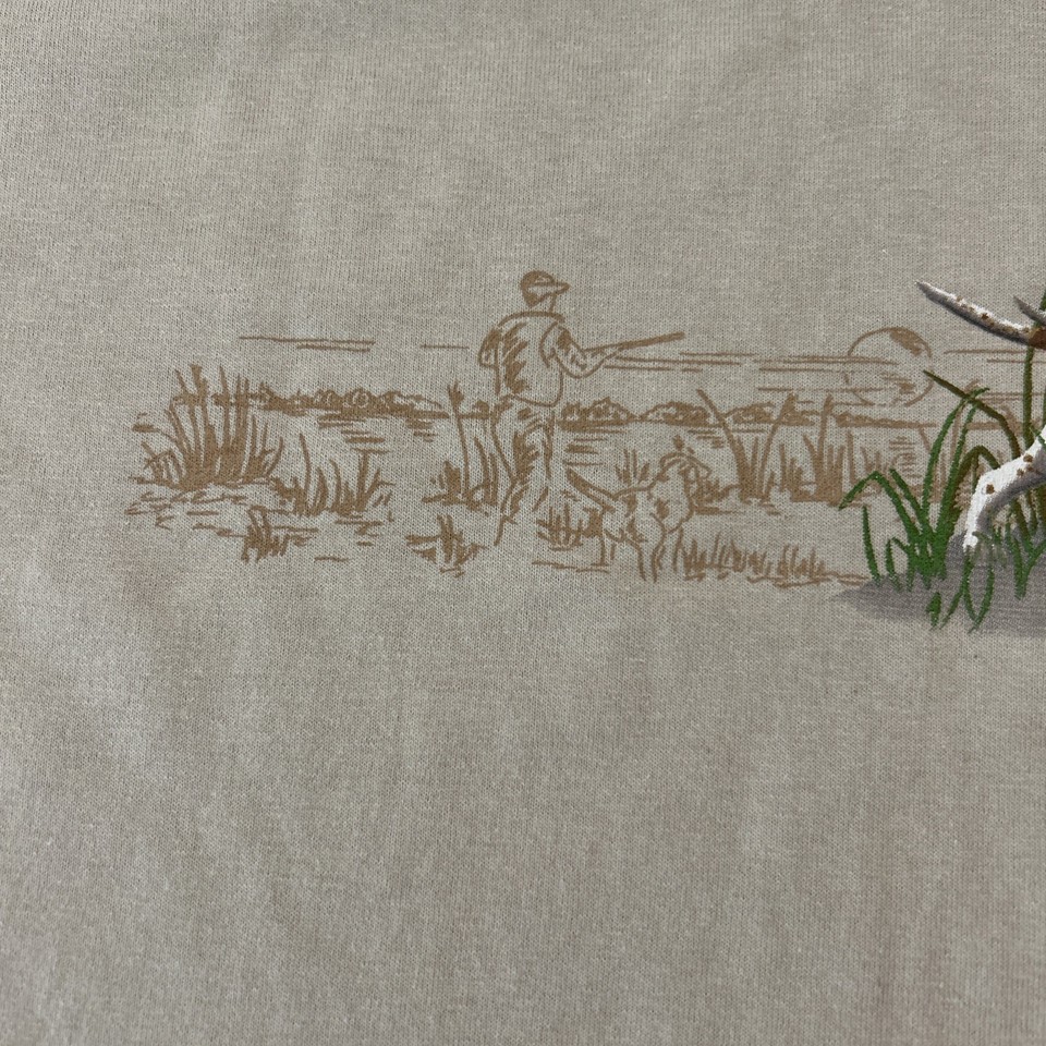 English Pointer Shirt Mens Tan Large Dogs Cotton Crew Neck Casual Ducks ...