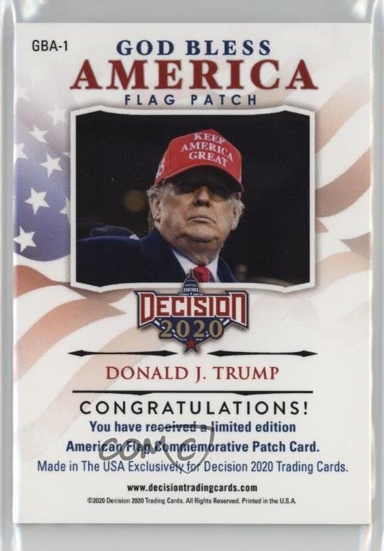 2020 Decision 2020 God Bless America Flag Patch Donald Trump #GBA-1 ...