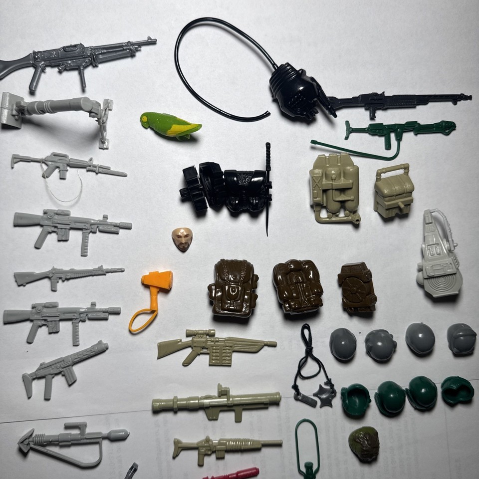 Lot Of Vintage GI Joe Parts & Accessories, Guns Weapons Stands ...