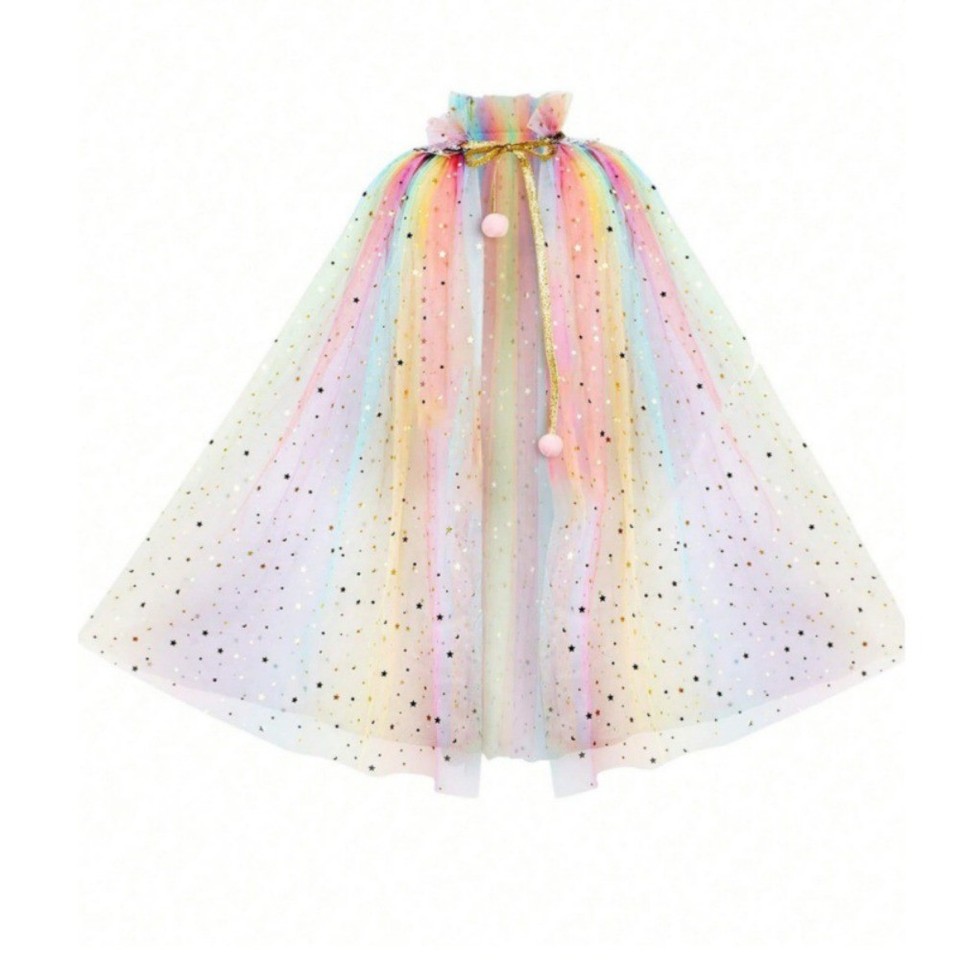 Mesh Children's Princess Shawl Stage Props Mesh Shawl Outerwear Cape ...
